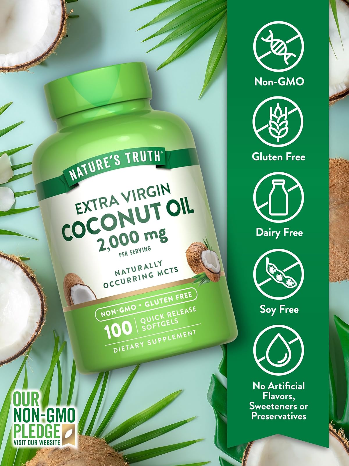 Multivitamin for women with coconut oil
