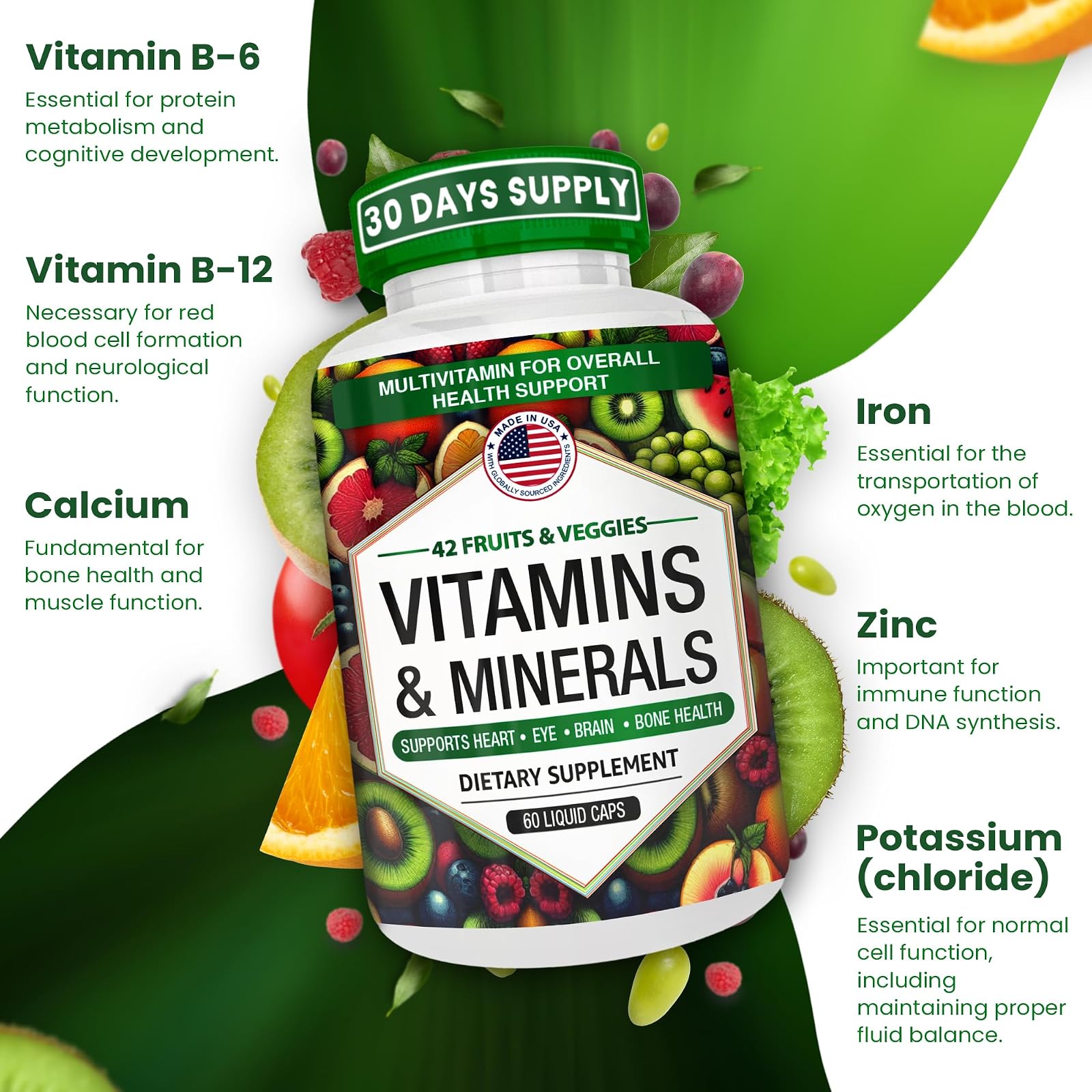 Multivitamin for women with essential nutrients