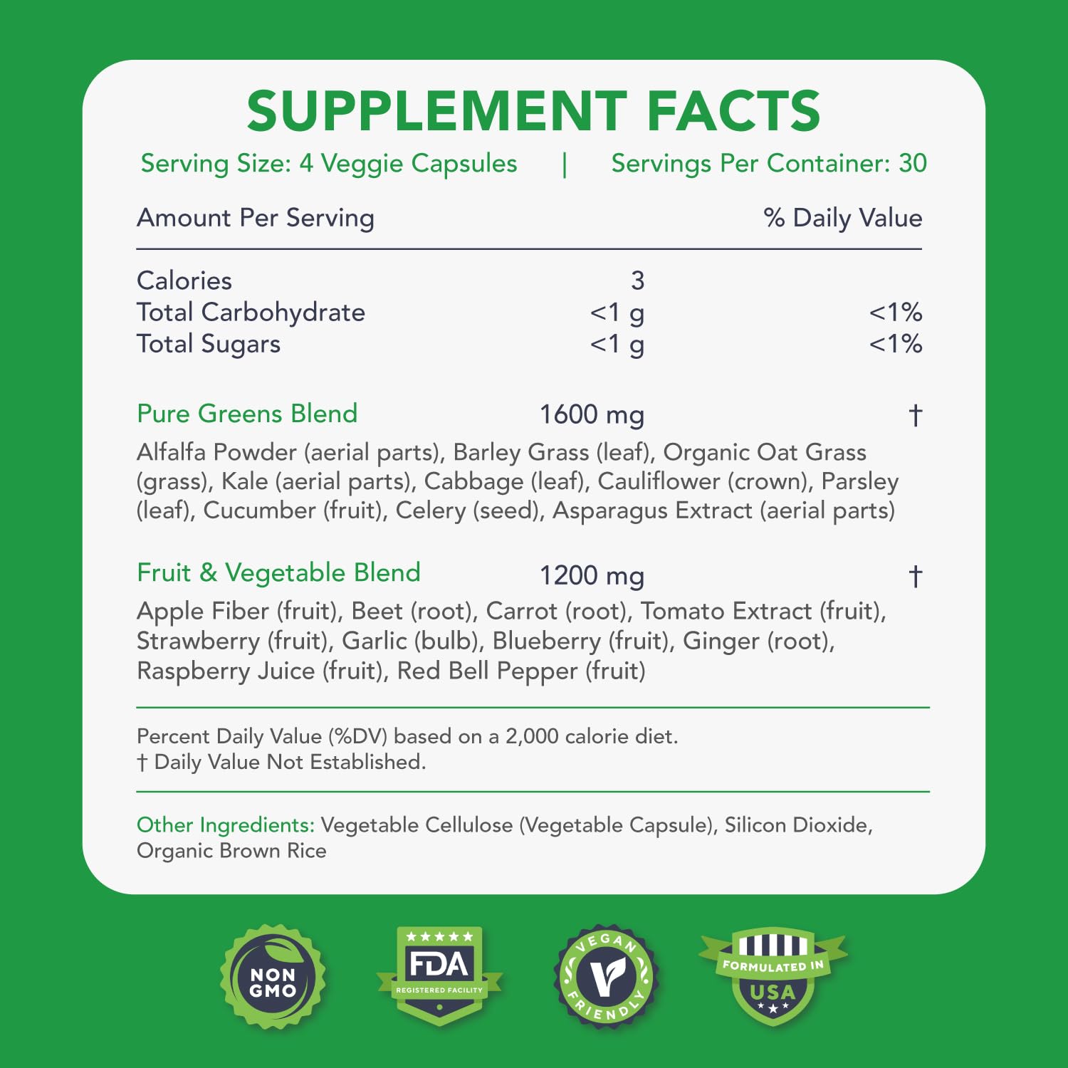 multivitamin for women with fruits and greens