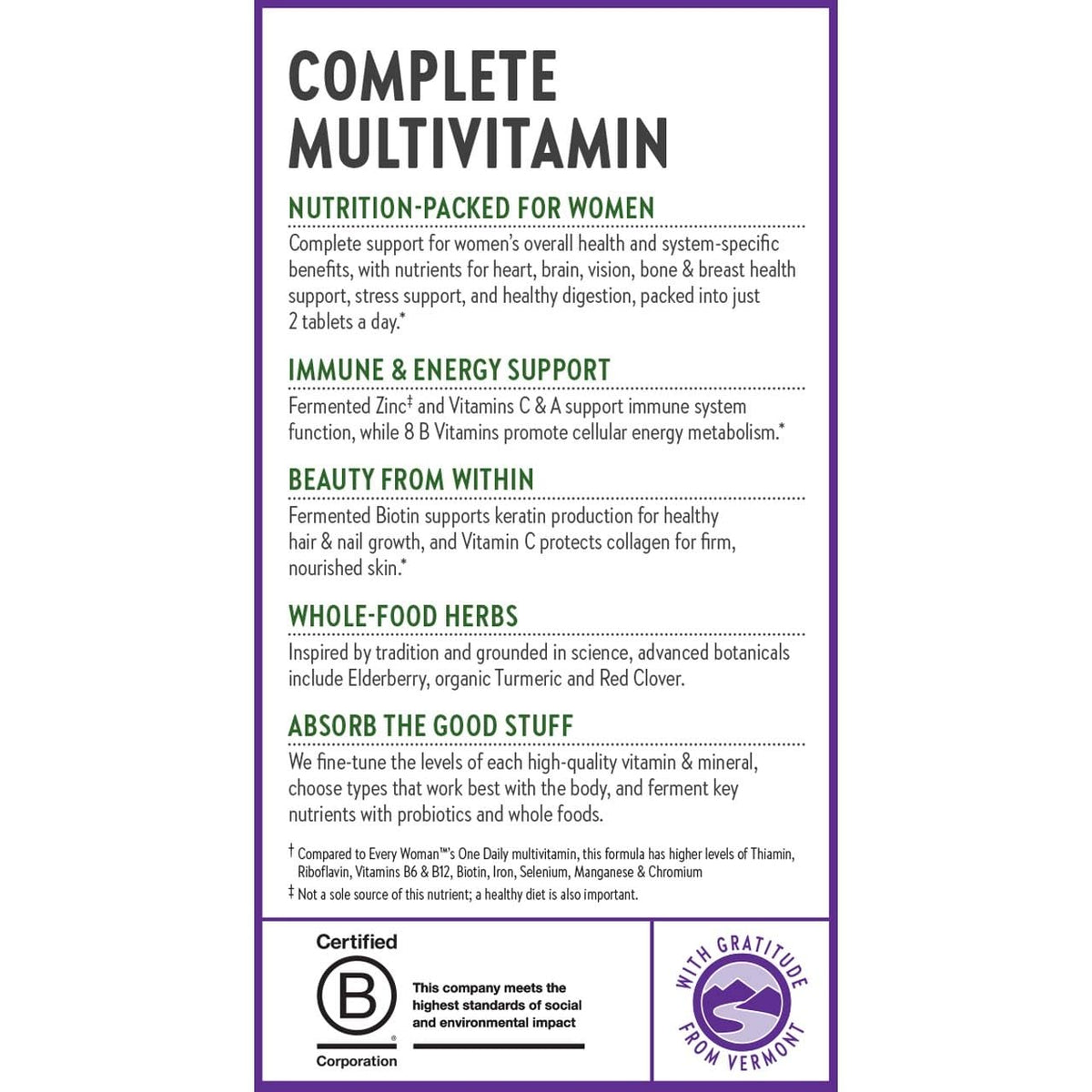 multivitamin for women with herbal extracts