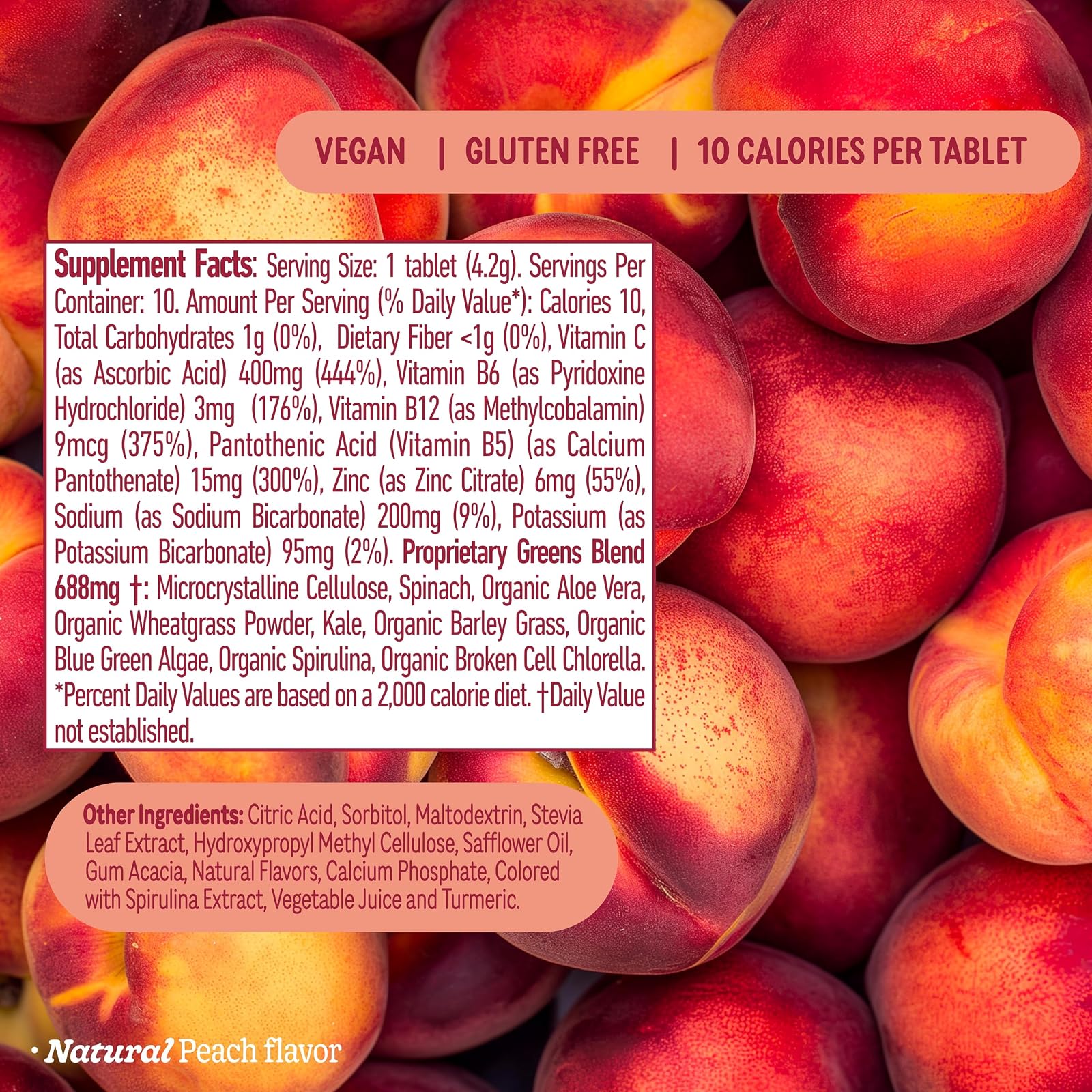 Multivitamin for women with peach taste