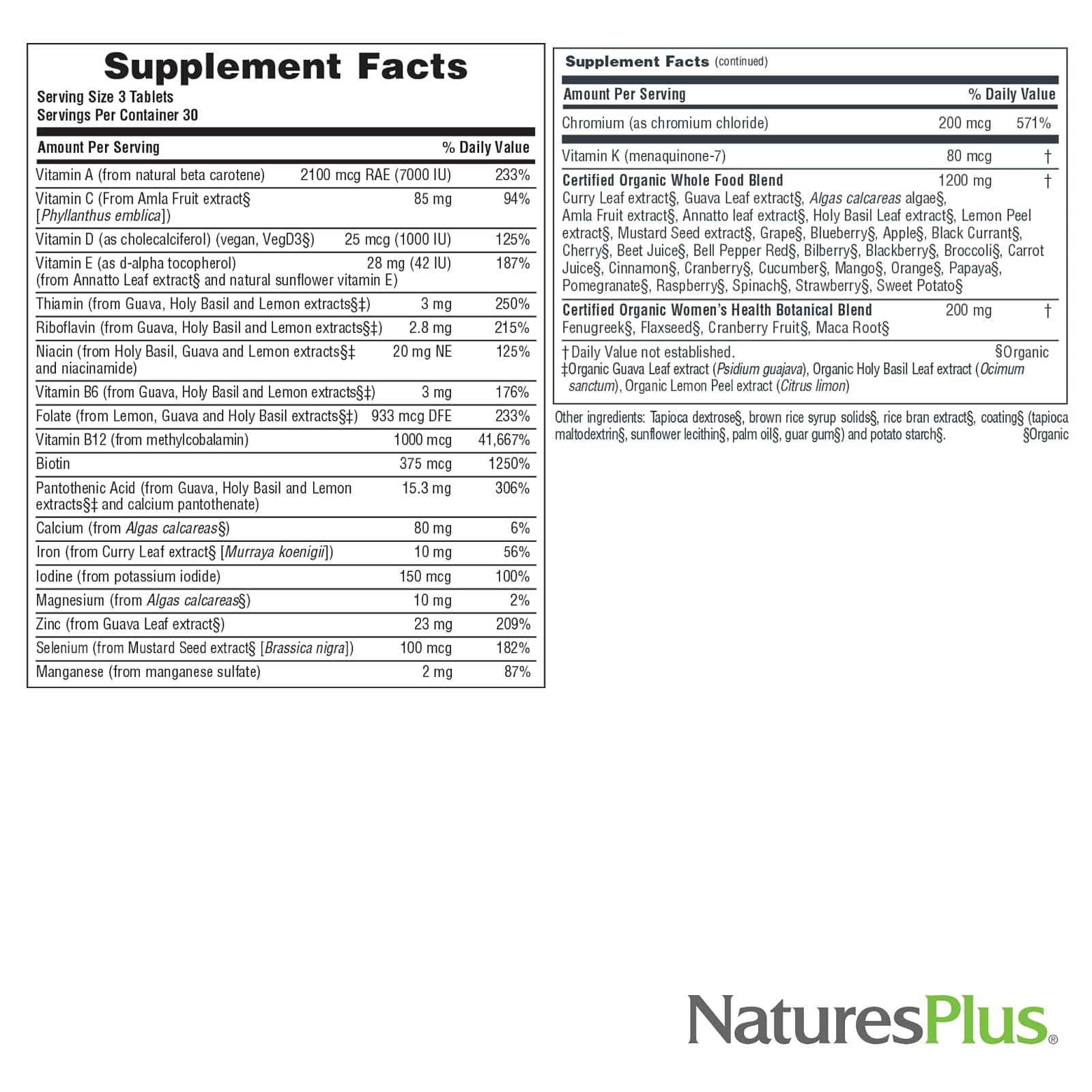 multivitamin for women with whole foods