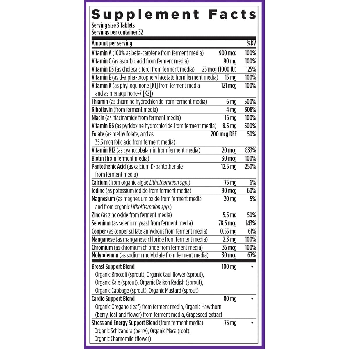 multivitamin tablets for active women