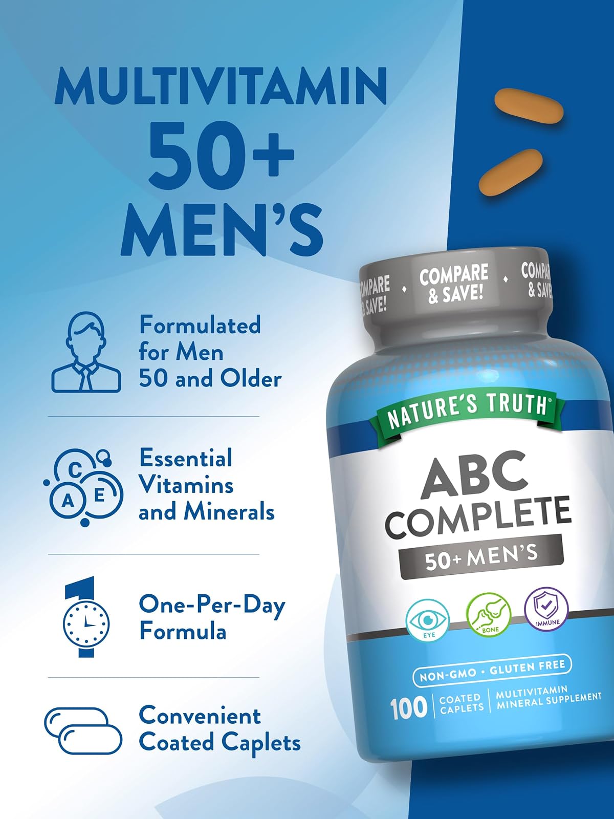 Multivitamin tablets for men's health