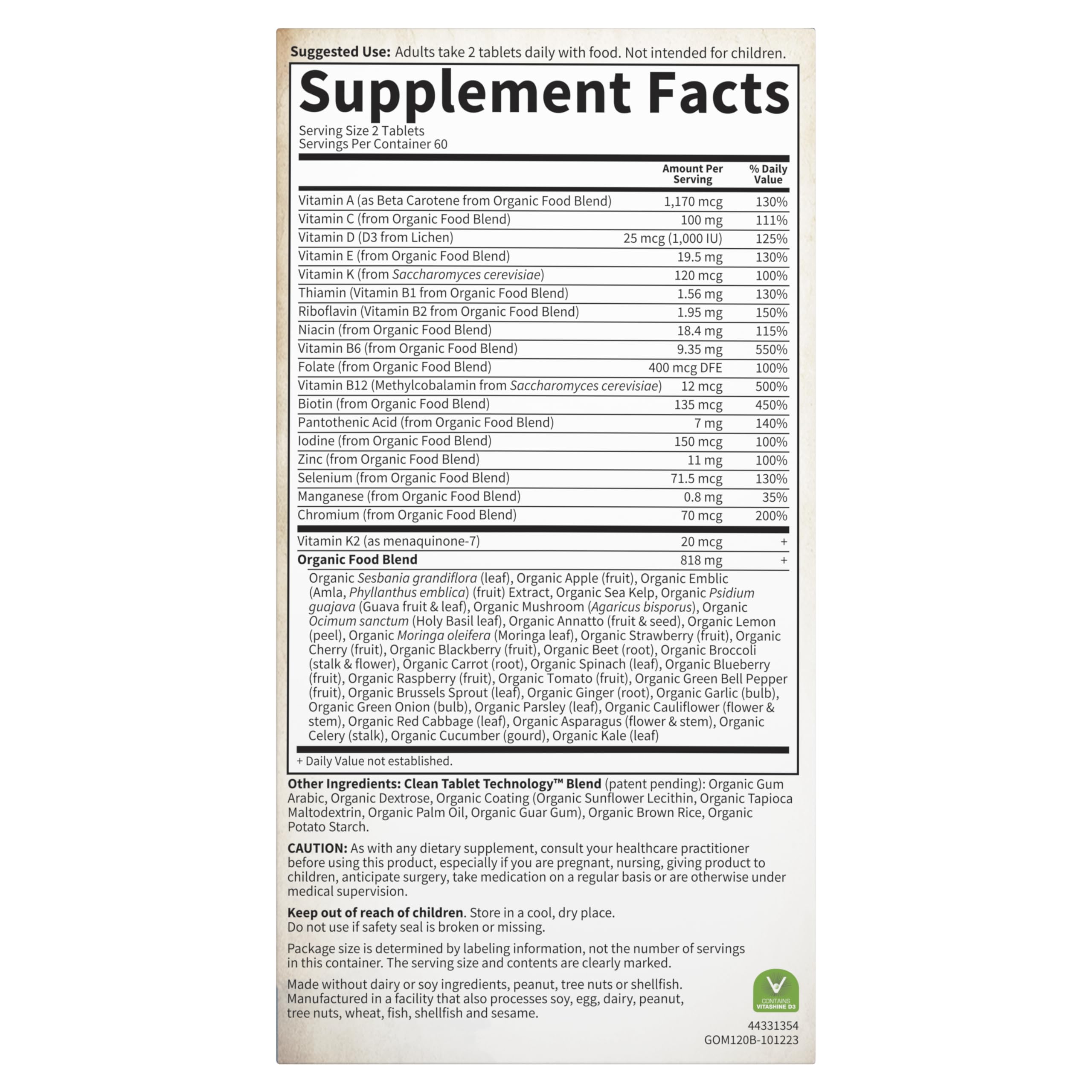 multivitamin tablets for overall wellness