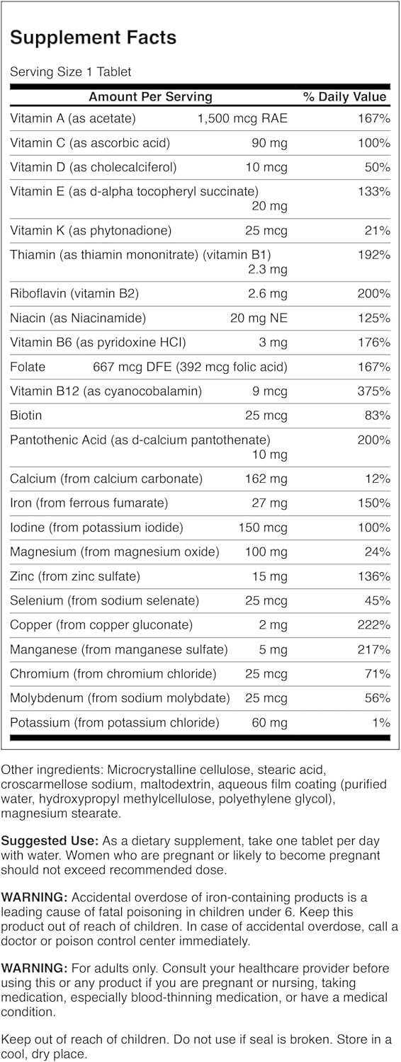 multivitamin with iron for energy