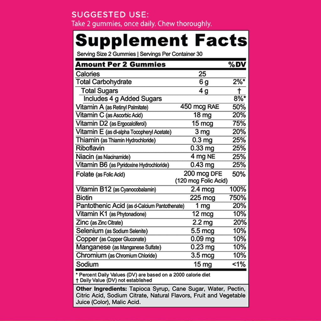 Multivitamins designed for women's needs