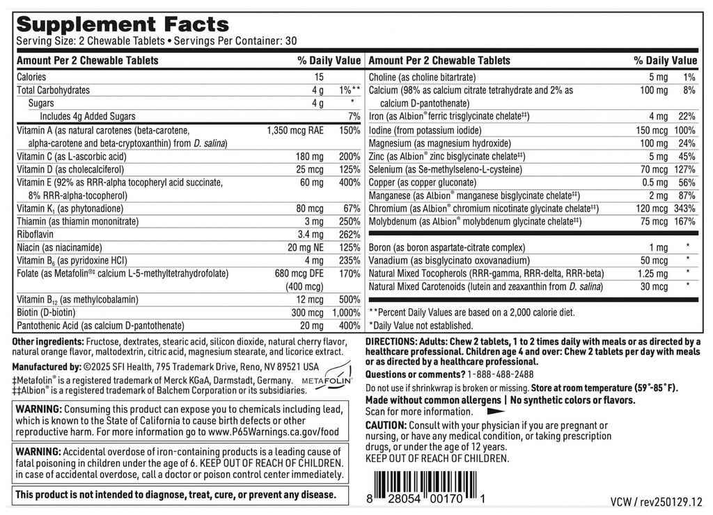 multivitamins for 2 year old children