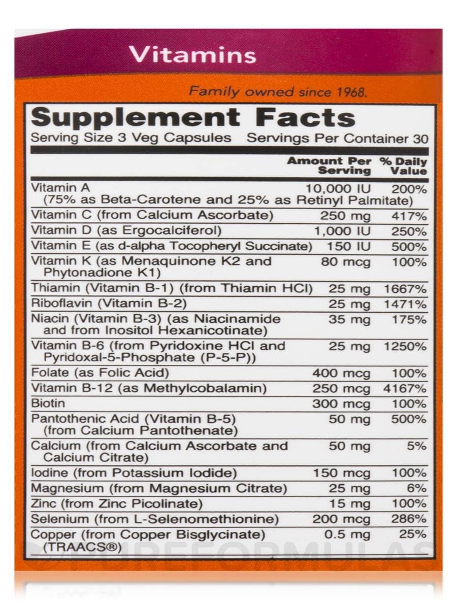 Multivitamins for active lifestyles
