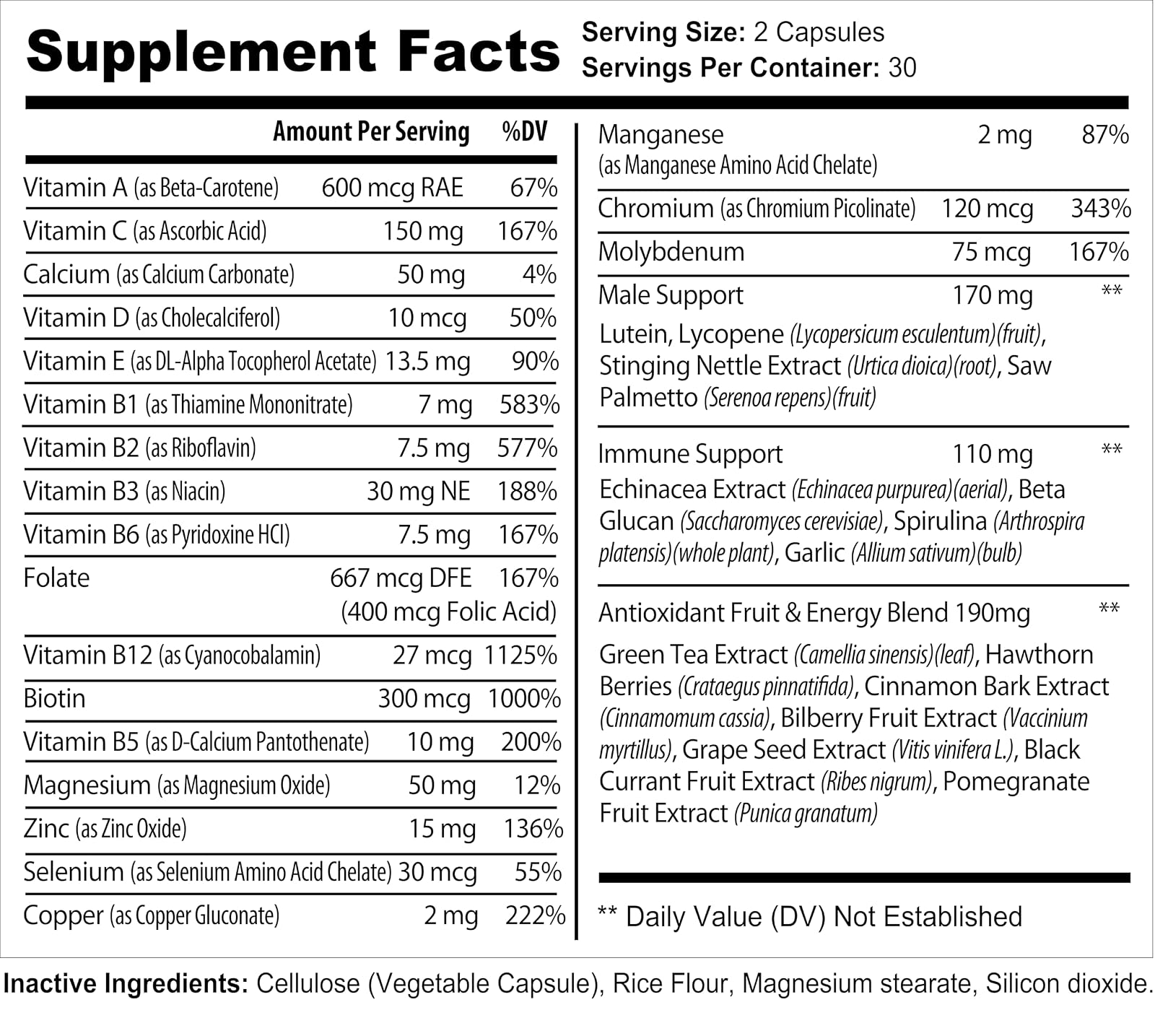multivitamins for active men