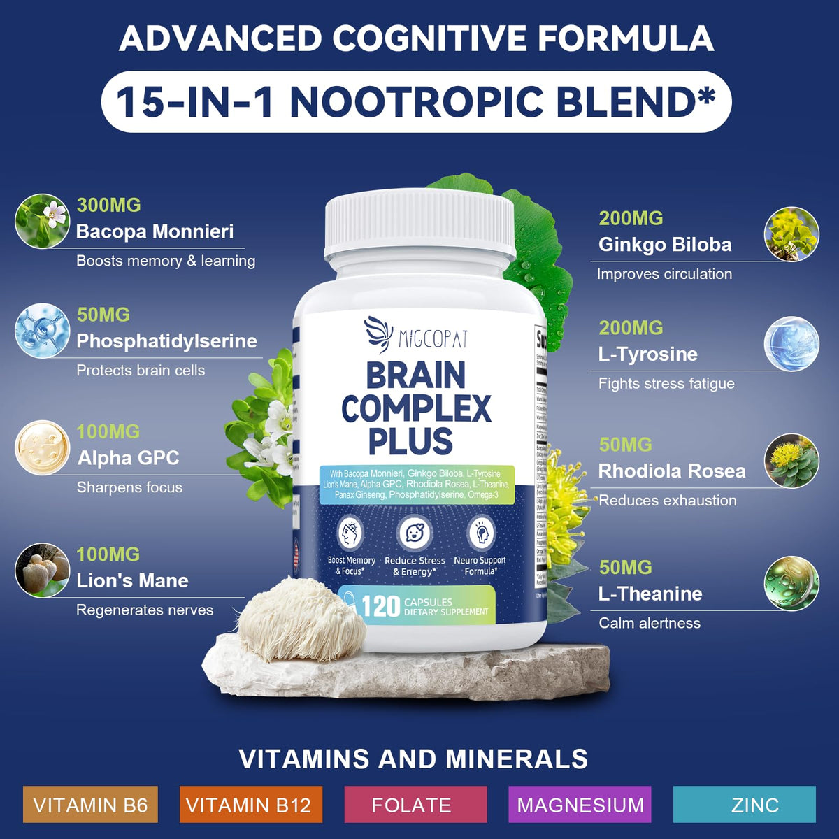 Multivitamins for enhanced focus