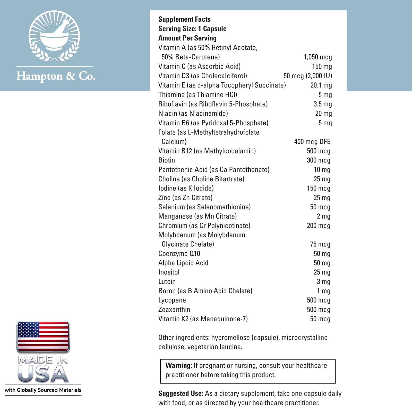 Multivitamins for immune system support