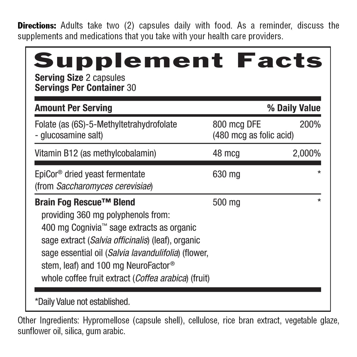 Multivitamins for improved concentration
