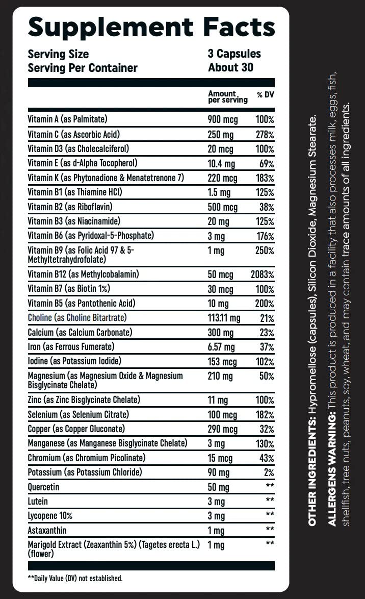 multivitamins for optimal health boost
