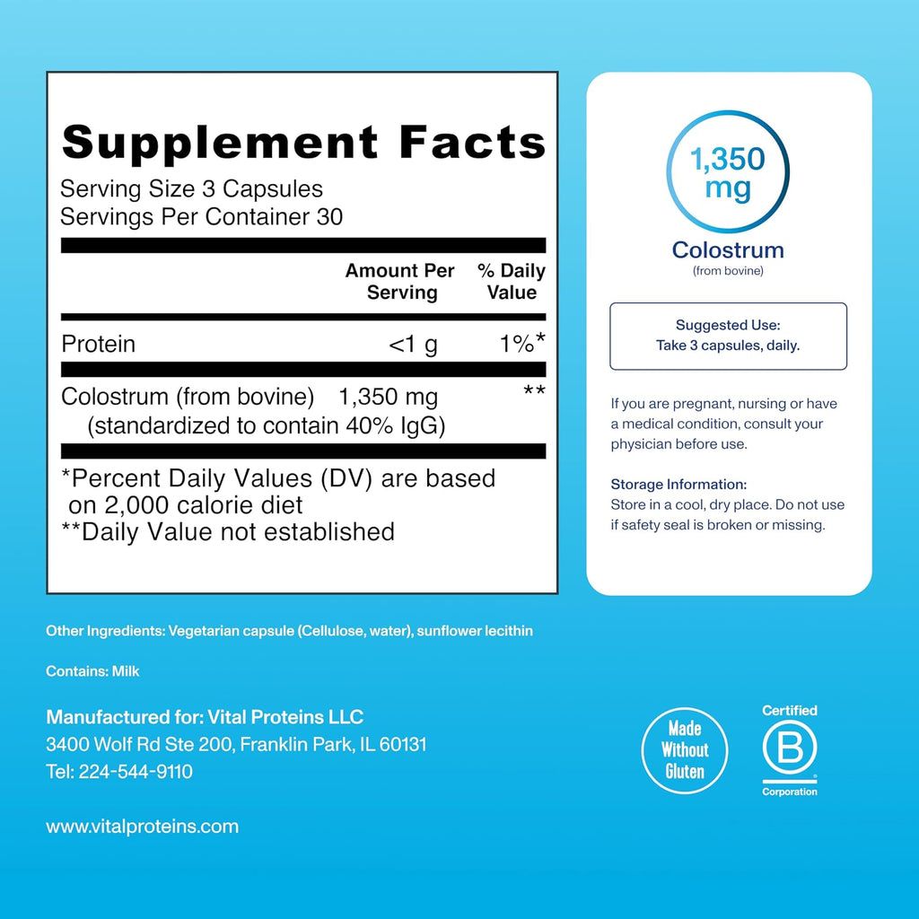 Multivitamins for seniors with colostrum