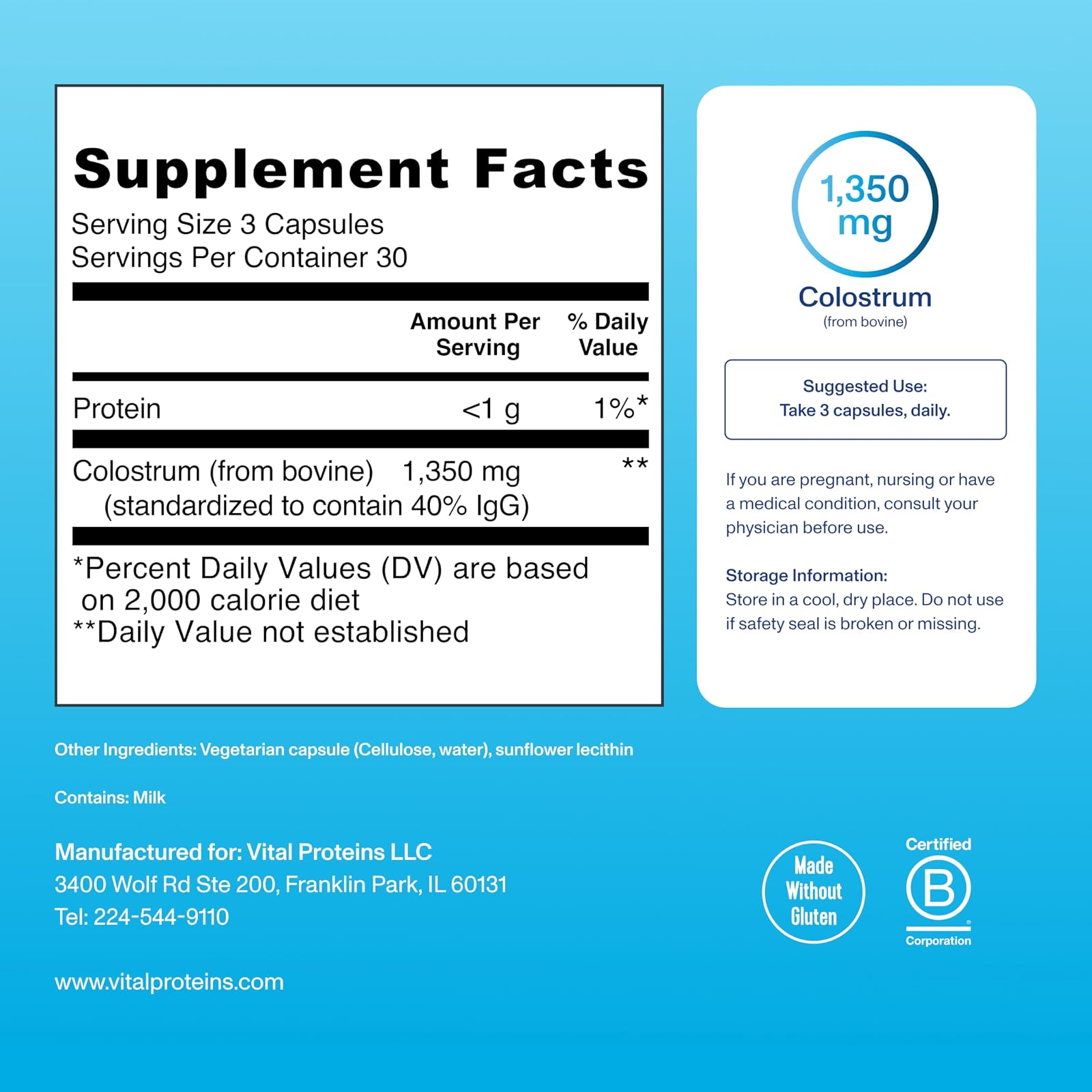 Multivitamins for seniors with colostrum