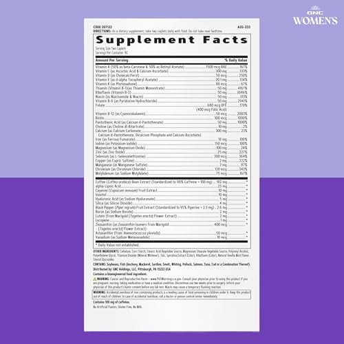 multivitamins for women's overall vitality