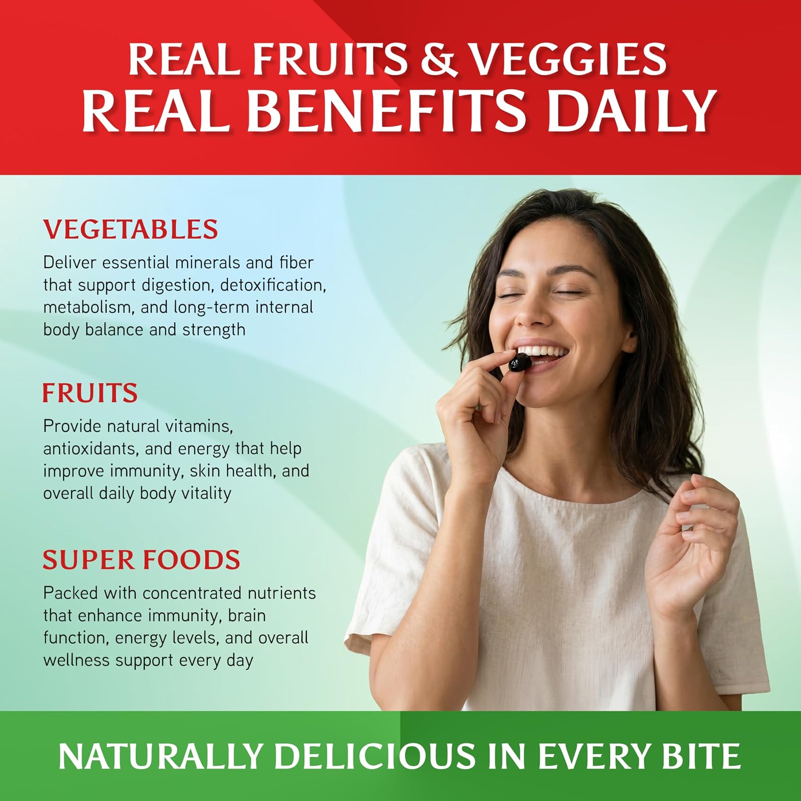 multivitamins packed with fruits and veggies