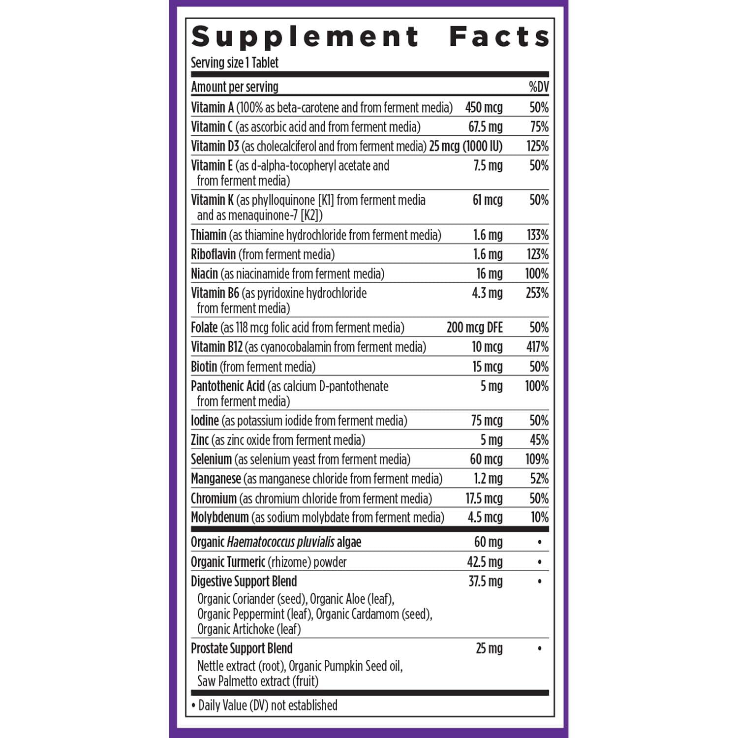 multivitamins to support men's wellness
