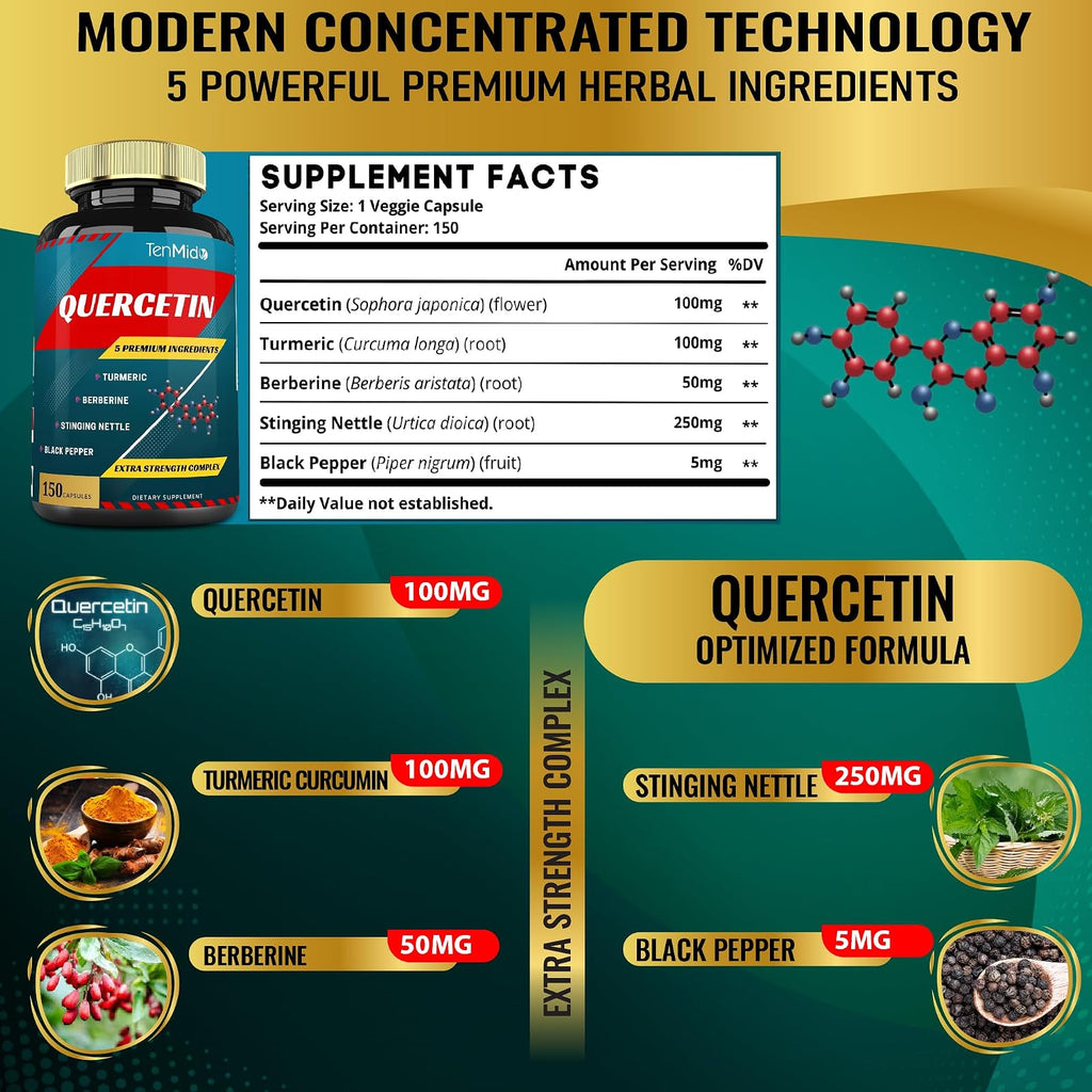 Multivitamins with quercetin for energy boost