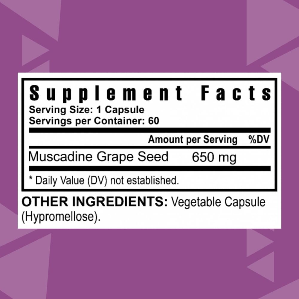 Muscadine grape seed extract supplement