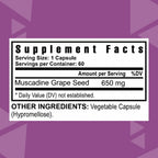 Muscadine grape seed extract supplement