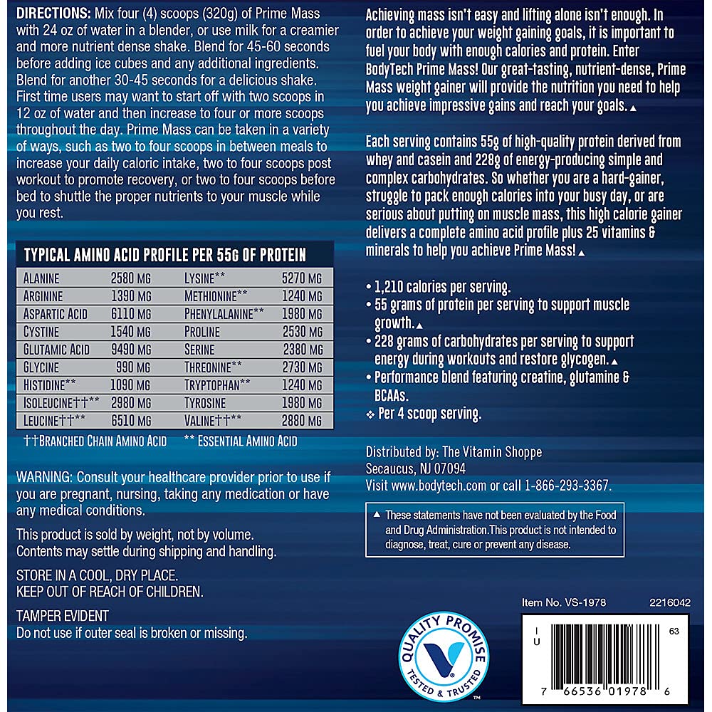 muscle gain formula BodyTech Mass