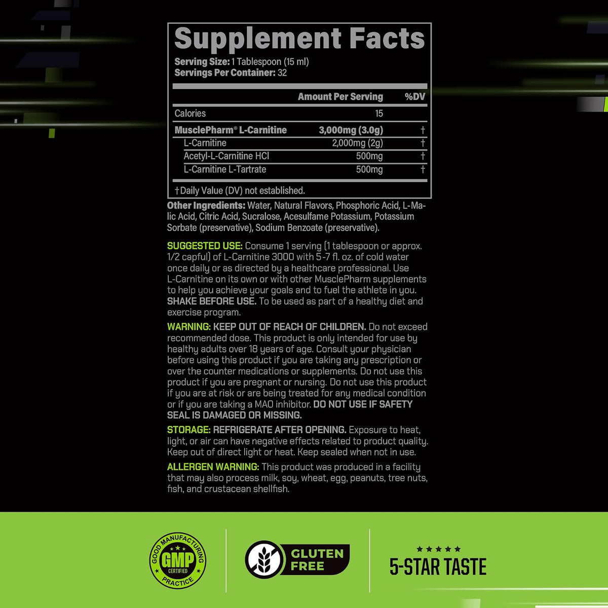 Muscle Pharm acetyl l-carnitine benefits