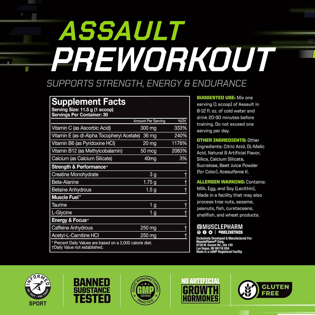 Muscle Pharm pre-workout for endurance