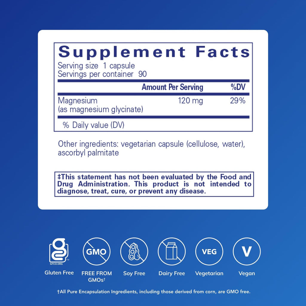 muscle support magnesium glycinate capsules
