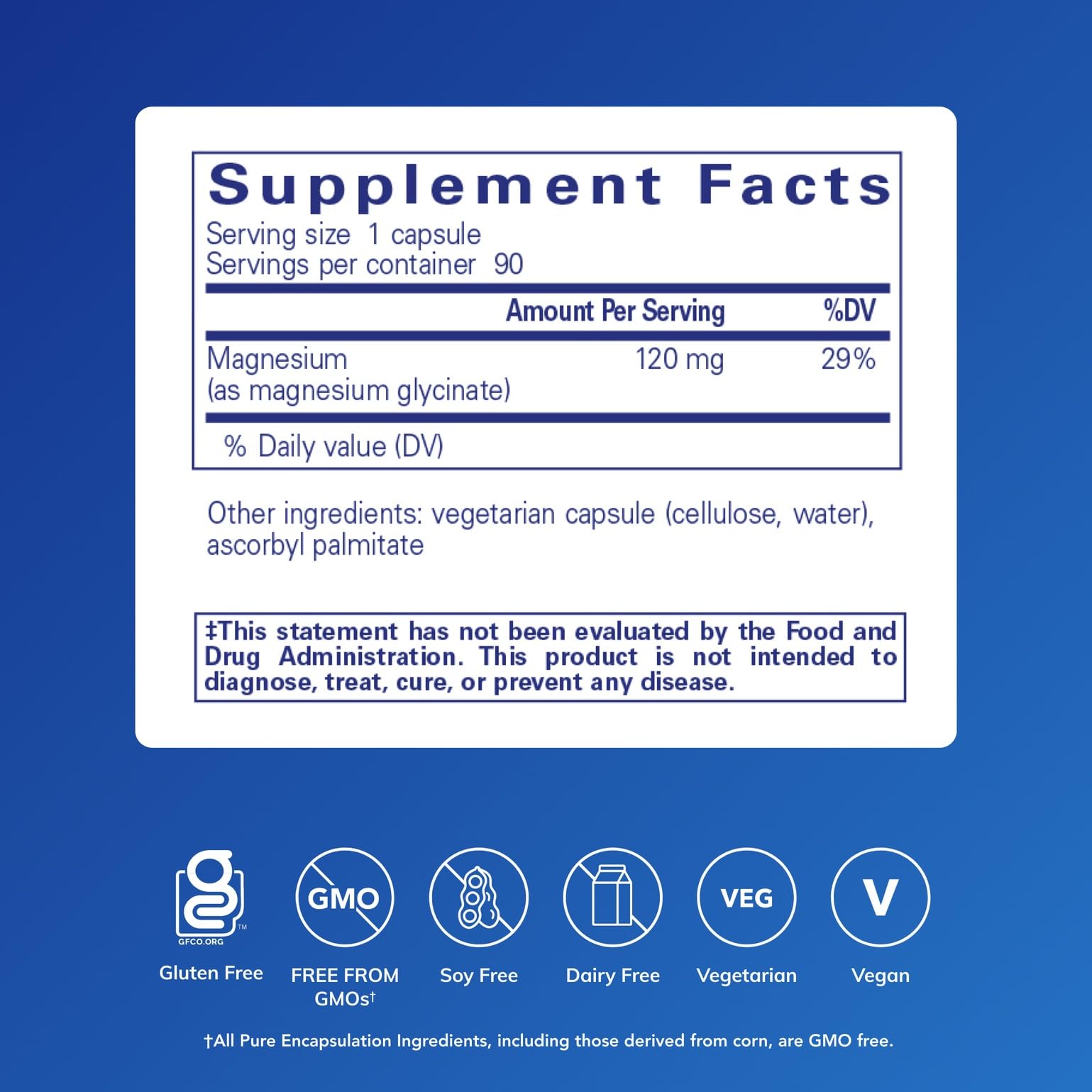 muscle support magnesium glycinate capsules