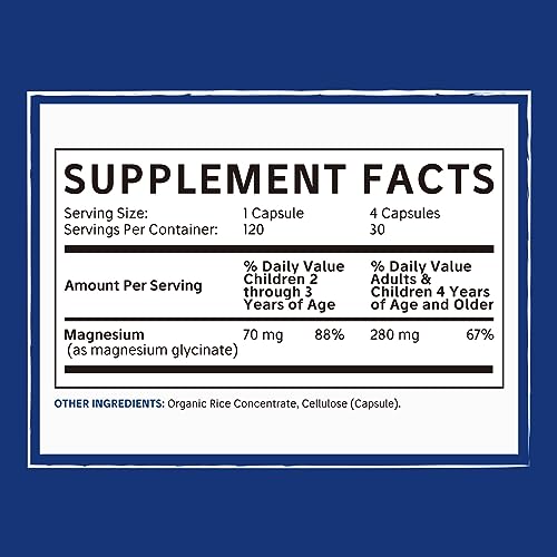 muscle support magnesium glycinate capsules