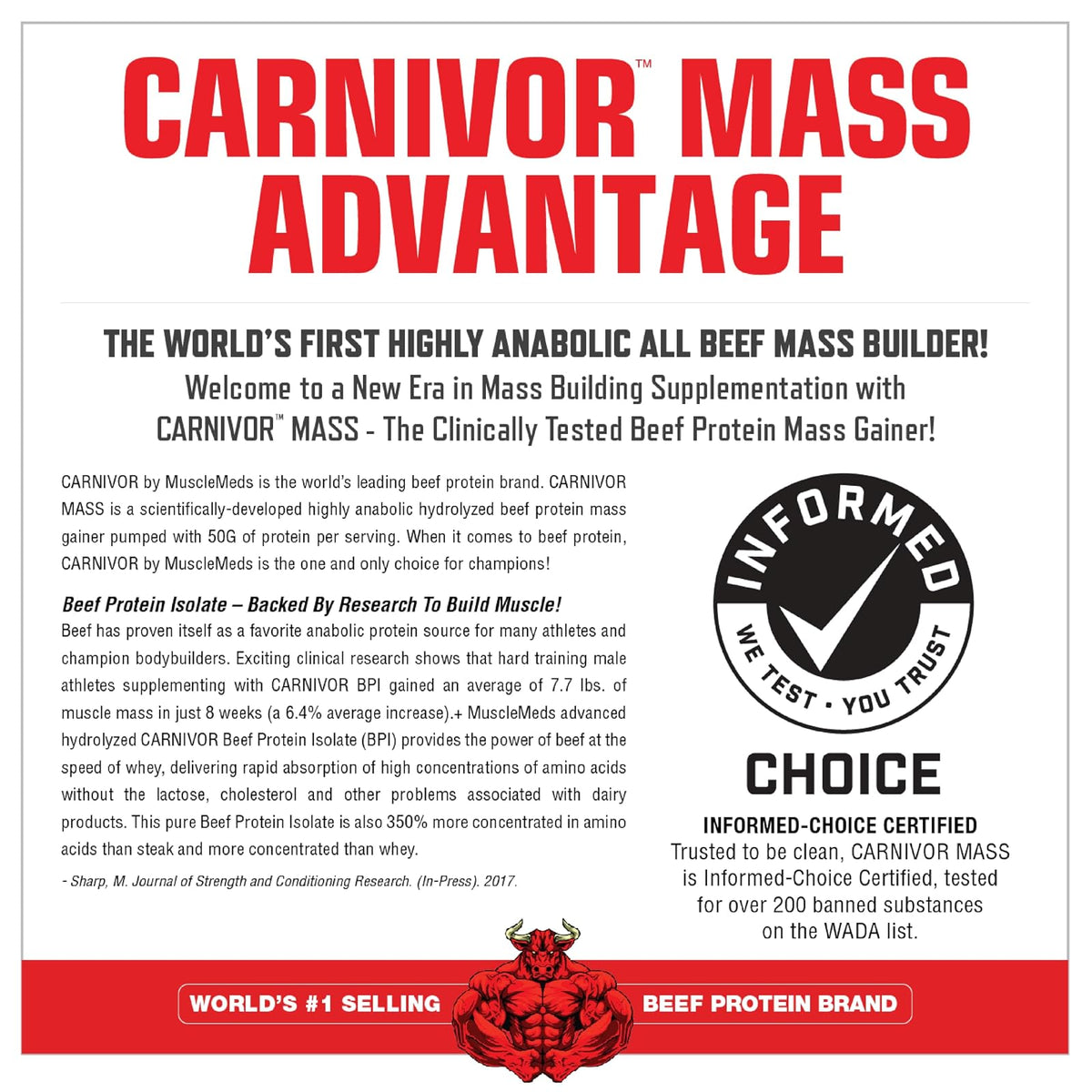 MuscleMeds mass gainer for recovery