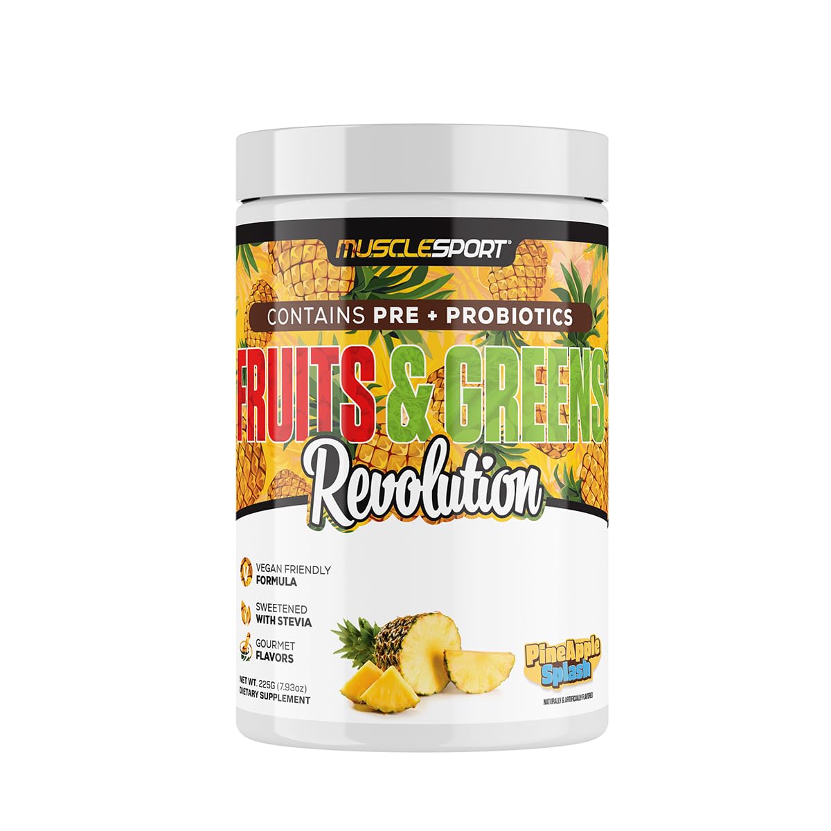 Musclesport Fruits & Greens pineapple flavour