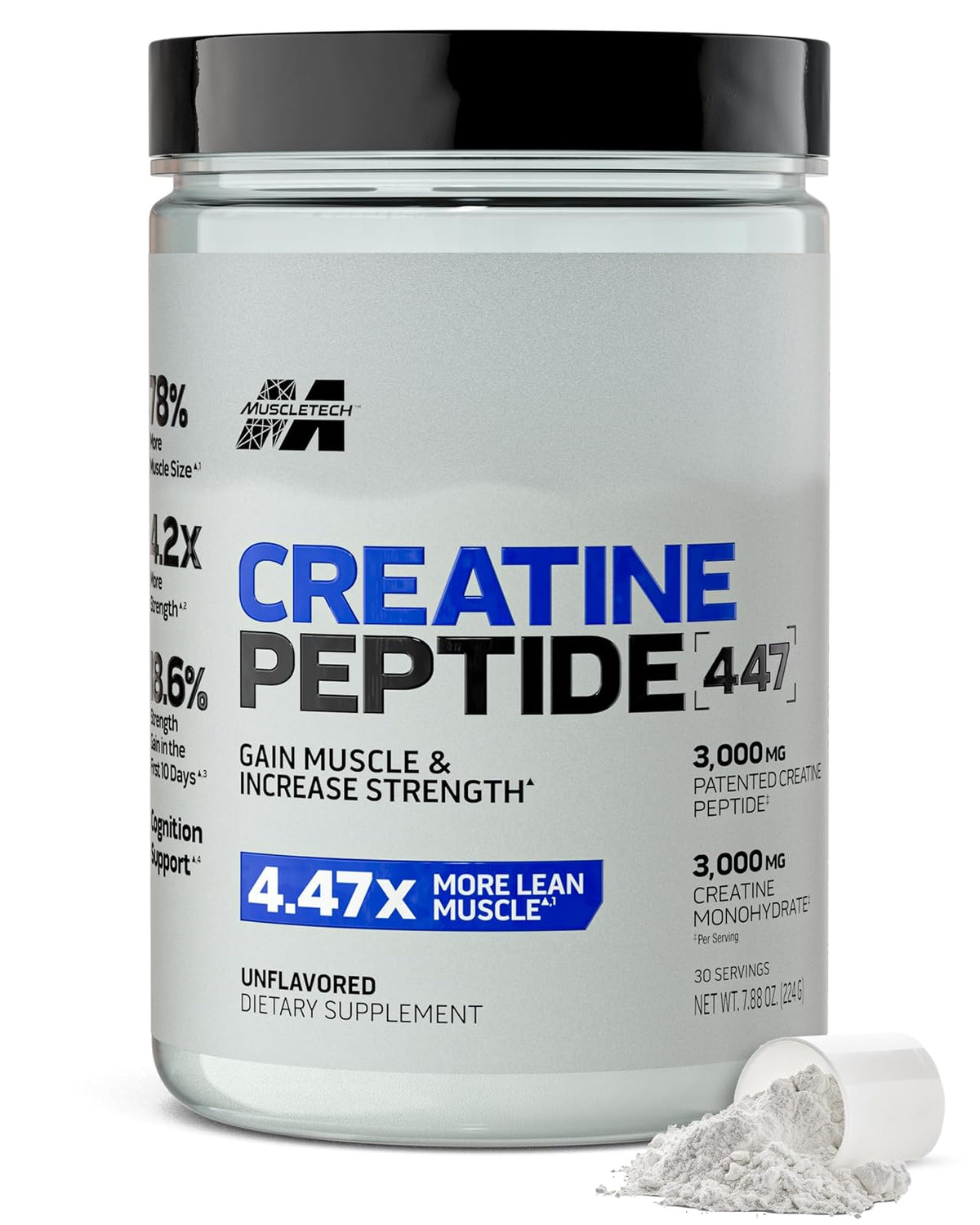 MuscleTech creatine peptide powder benefits