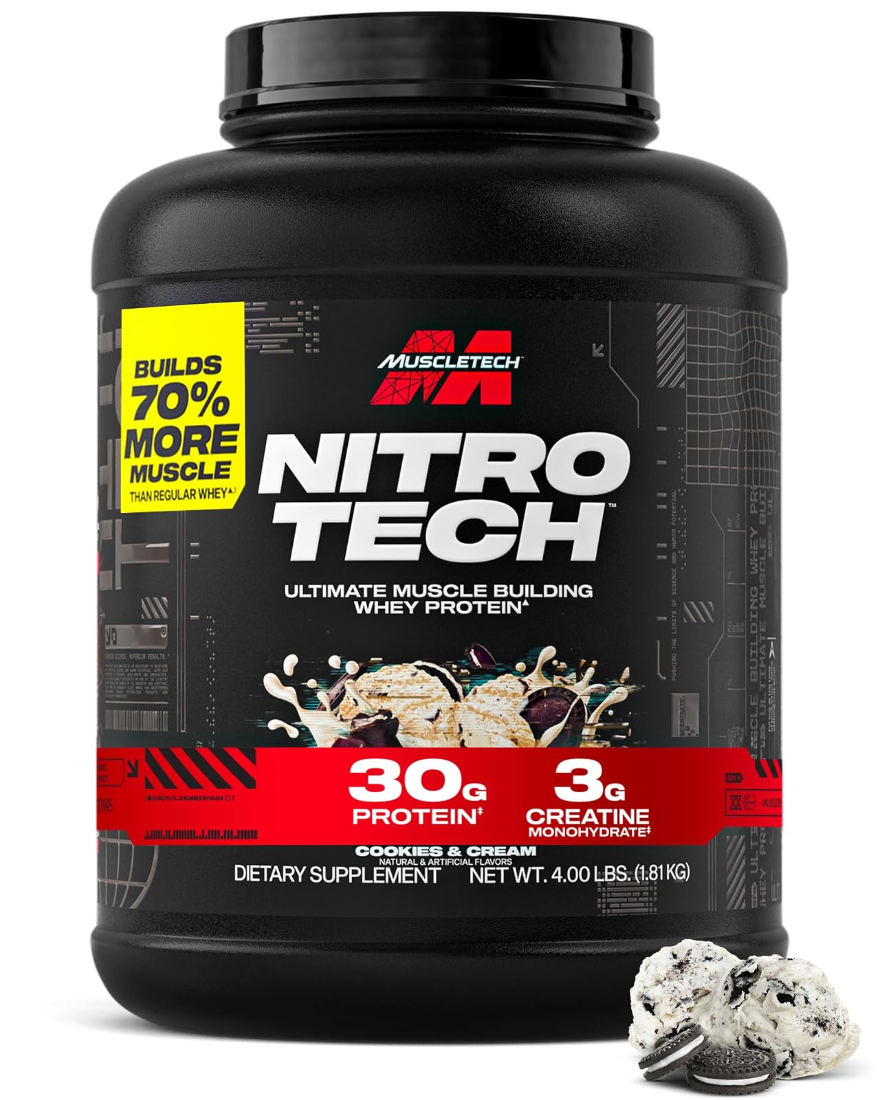 MuscleTech whey protein cookies and cream