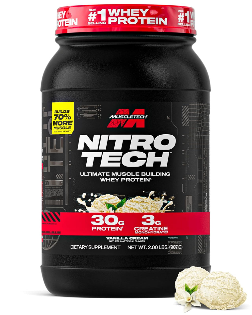 MuscleTech whey protein vanilla cream