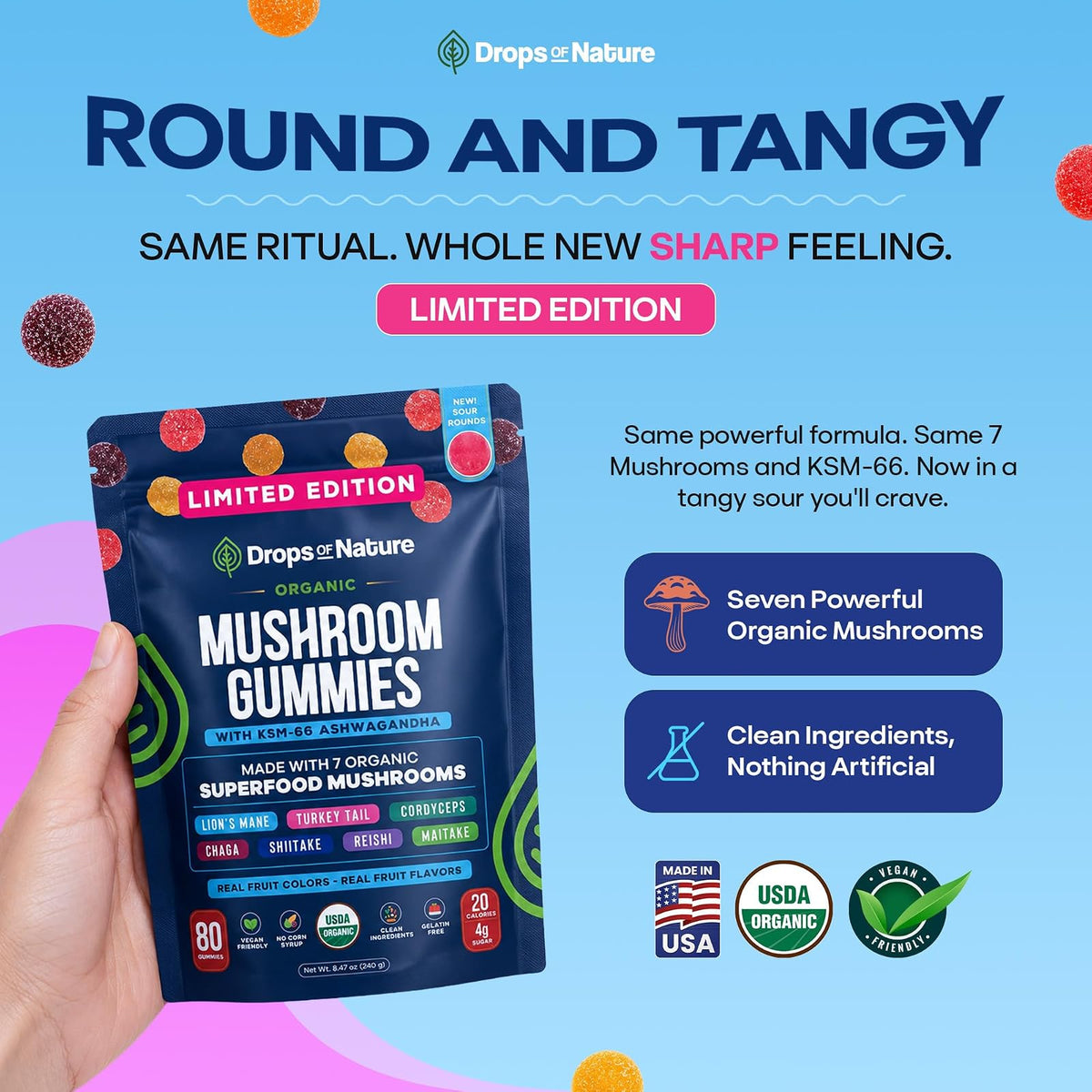 Mushroom and Ashwagandha supplement