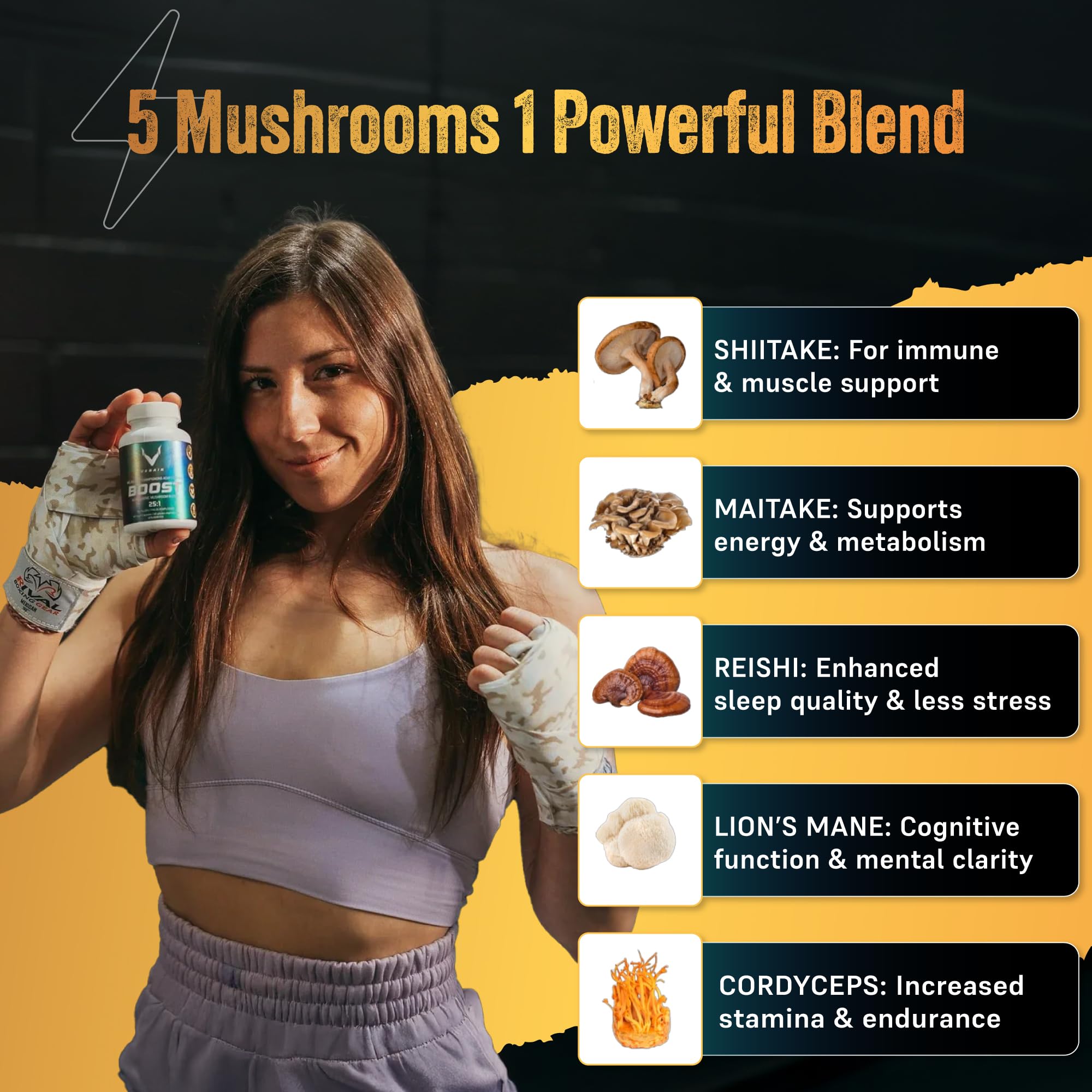 Mushroom blend for better focus