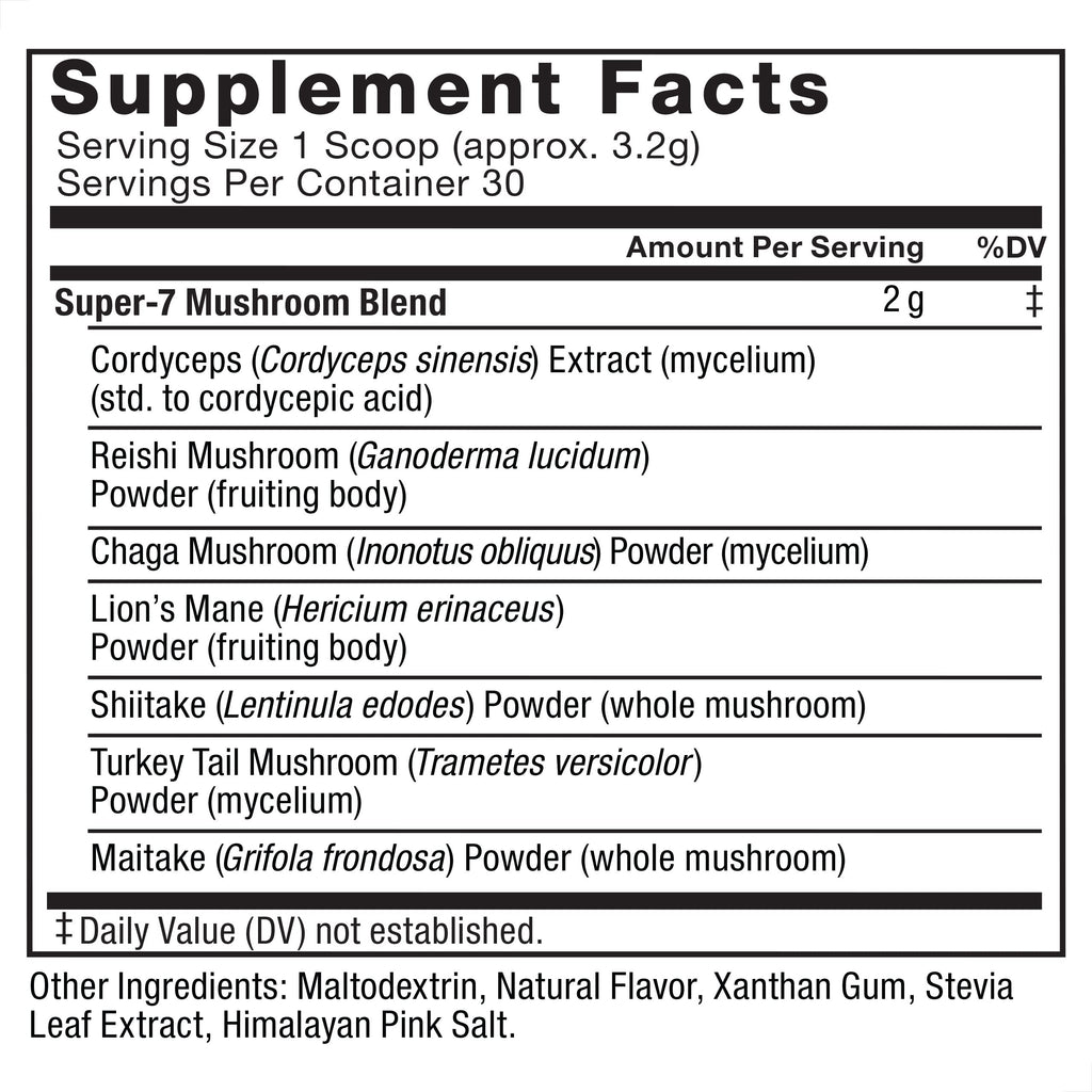 Mushroom blend for energy and focus