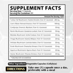 Mushroom blend for overall vitality