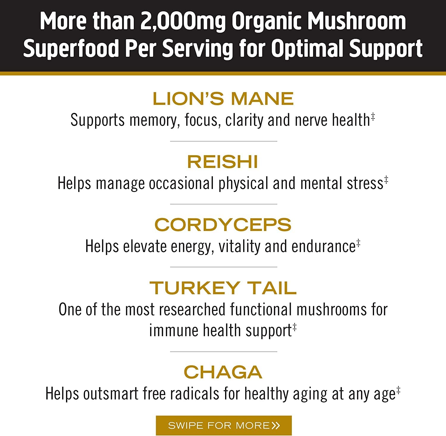 mushroom blend for overall wellness