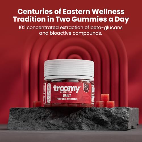 Mushroom blend gummies with natural flavours