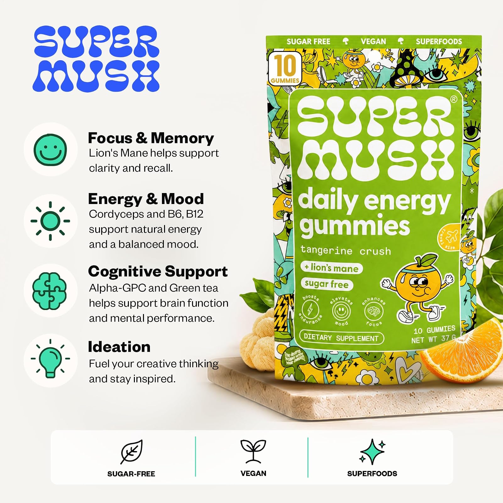 Mushroom blends for enhanced performance