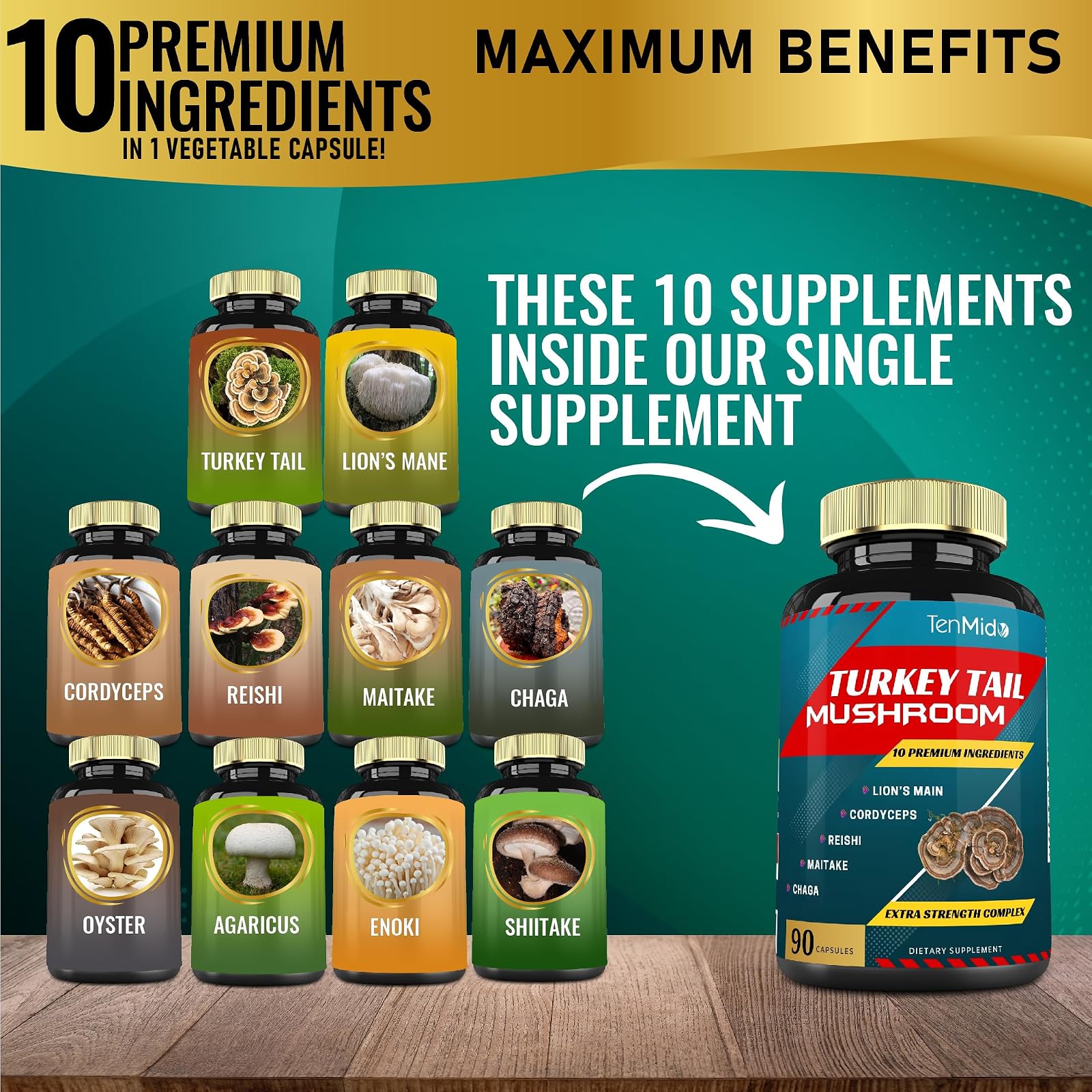 Mushroom blends for immune support