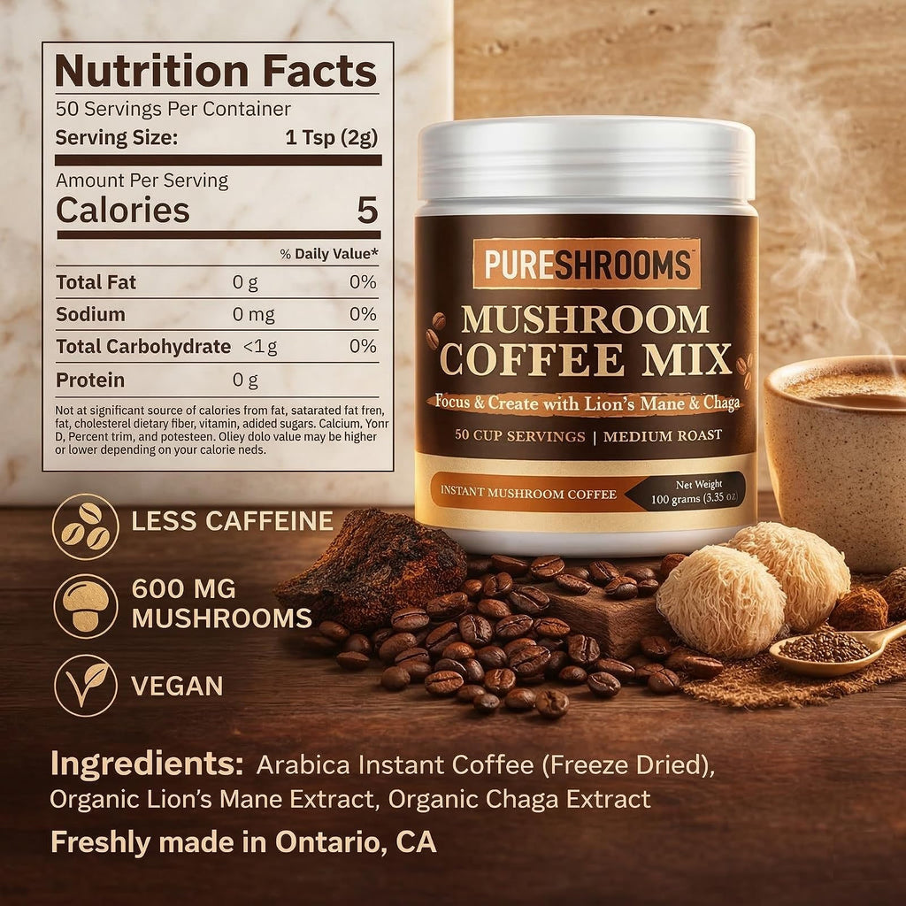 Mushroom blends for improved focus