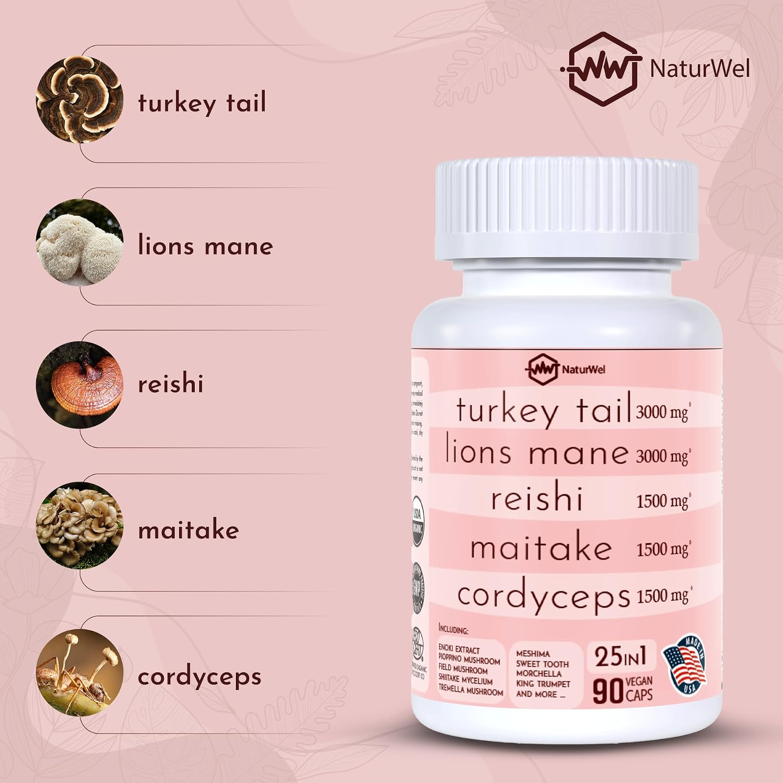 Mushroom blends to support digestion