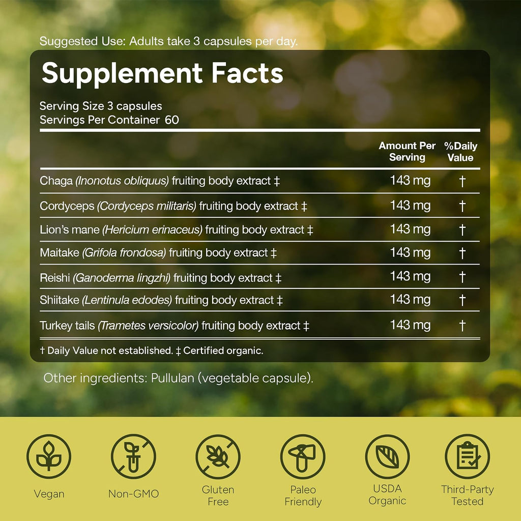 Mushroom blends to support mental clarity