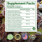 Mushroom capsules for cognitive support