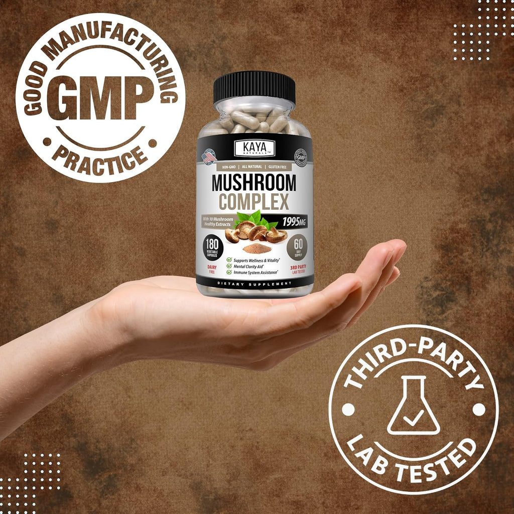 Mushroom capsules for cognitive support